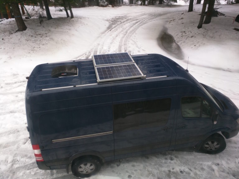 Converting a Sprinter Van to a Camper - Installing Solar Panels and ...