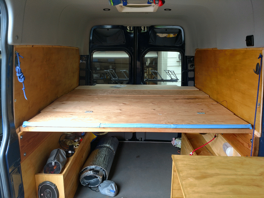 Sprinter Adventure Van Build - Bed Platform - Points Unknown